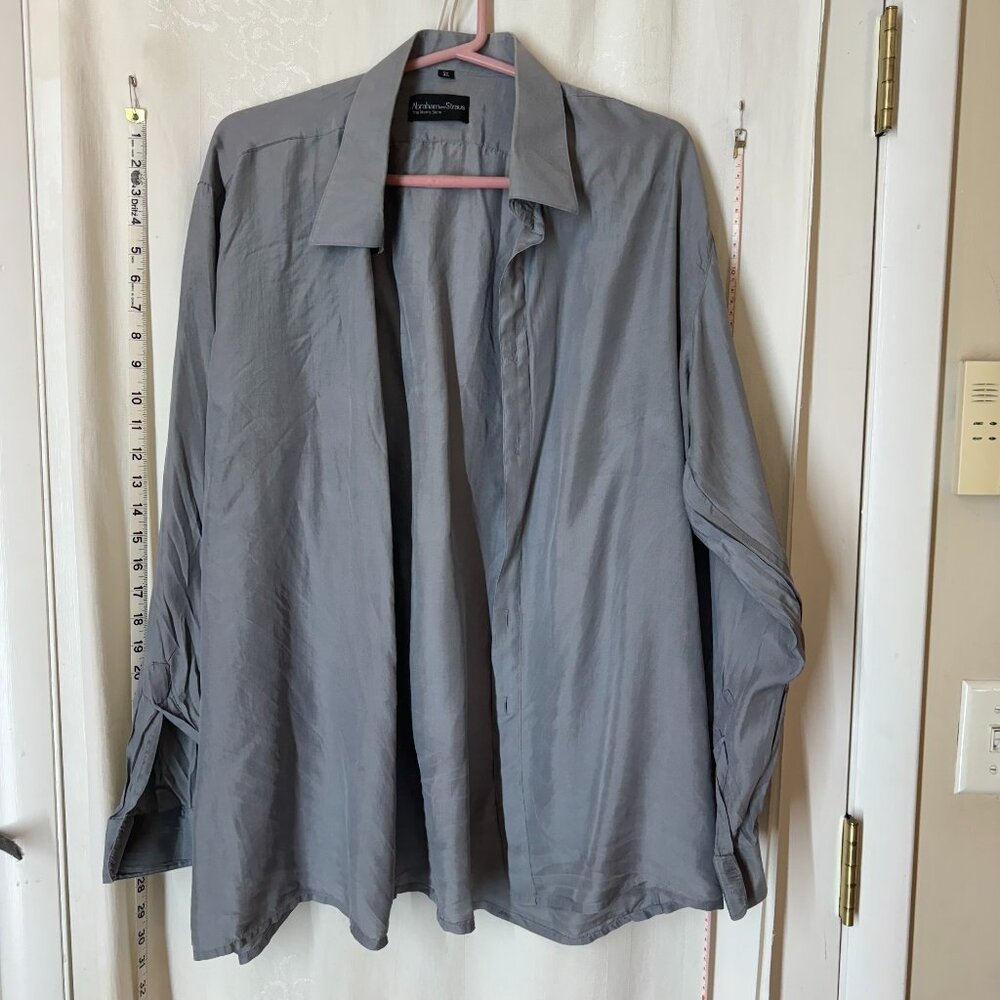 Vintage Abraham And Straus Men's Silk Shirt - Gem